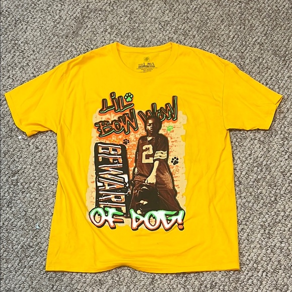 Shirts | Yellow Graphic Tee With Lil Bow Wow Print | Poshmark